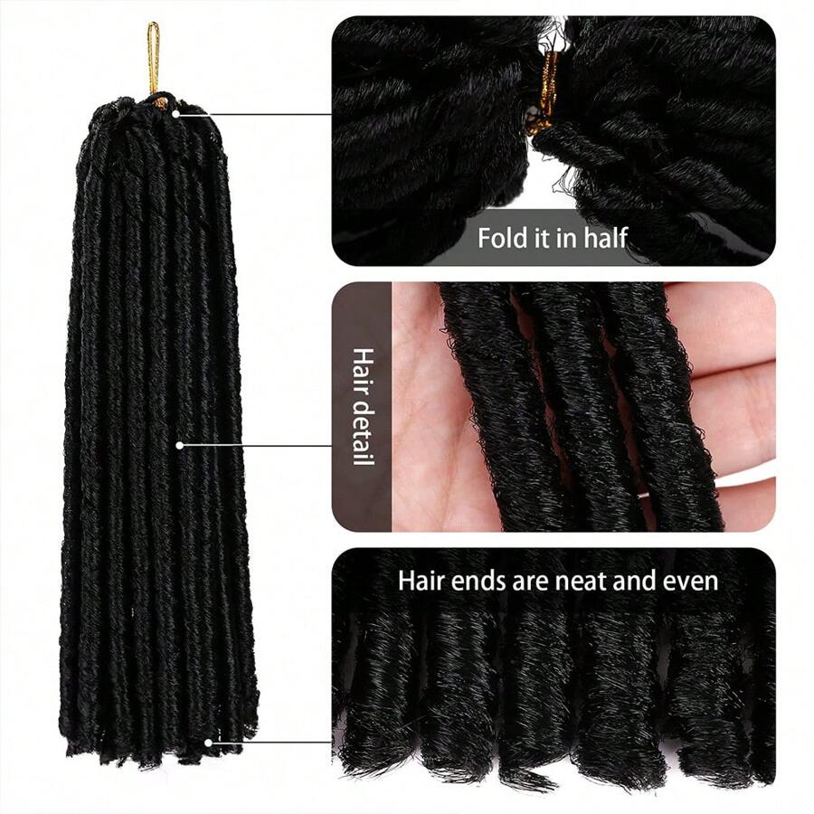 Urban Soft Dread Crochet Hair - 1-7 Packs Straight Faux Locs Crochet ...