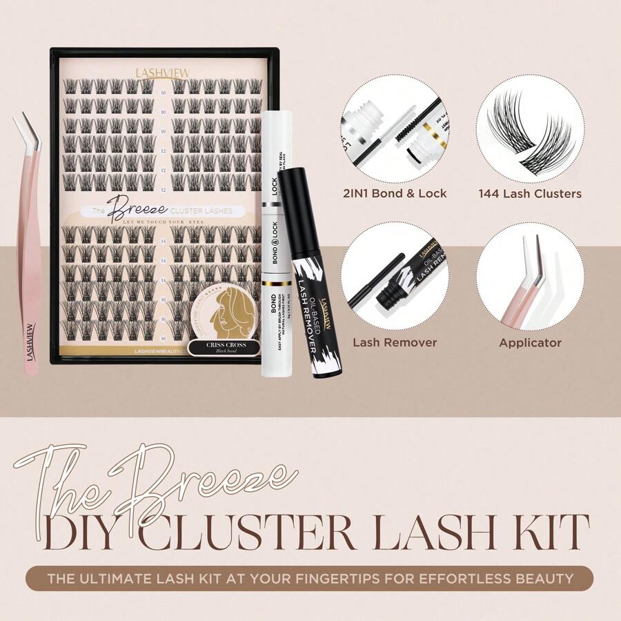 144 Pcs C-Curl LASHVIEW DIY-Lash-Extension-Kit, Lash Extension Kit Lash ...