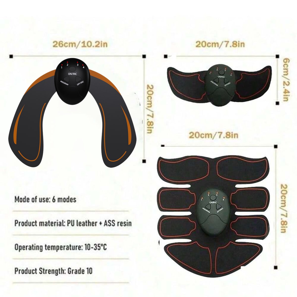 EMS Hip Muscle Stimulator Massager Abdominal Muscle Trainer Fitness Hip ...