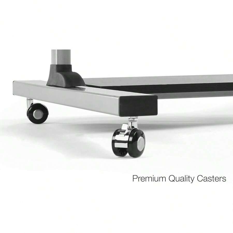 Rolling Desk For Laptop - Standing Or Sitting Mobile Computer Cart With ...