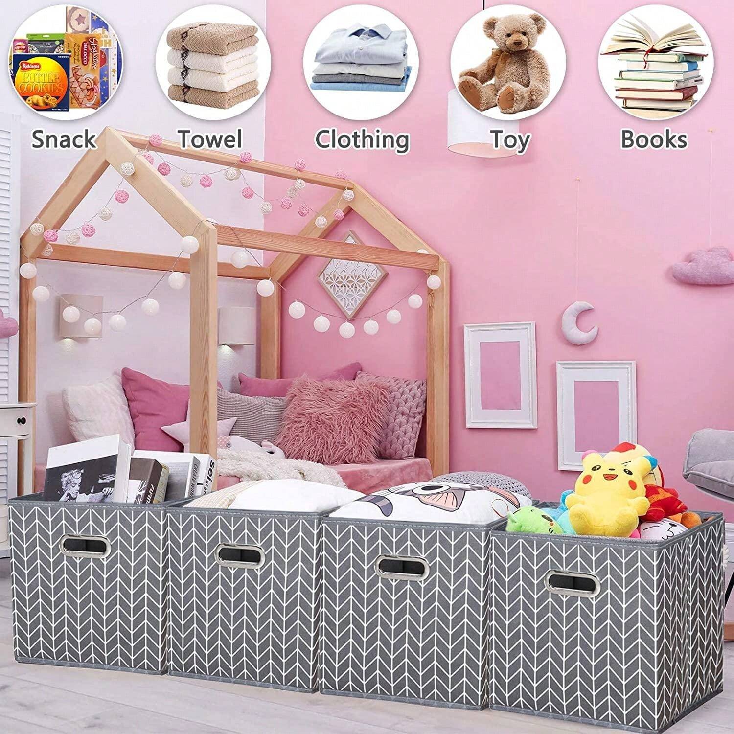 Folding Storage Boxes In The Shape Of A Folding Cube With Metal ...