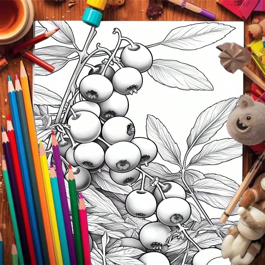 Fruit Frenzy: A Cute And Creative Coloring Book - 20 Pages Of Thick ...
