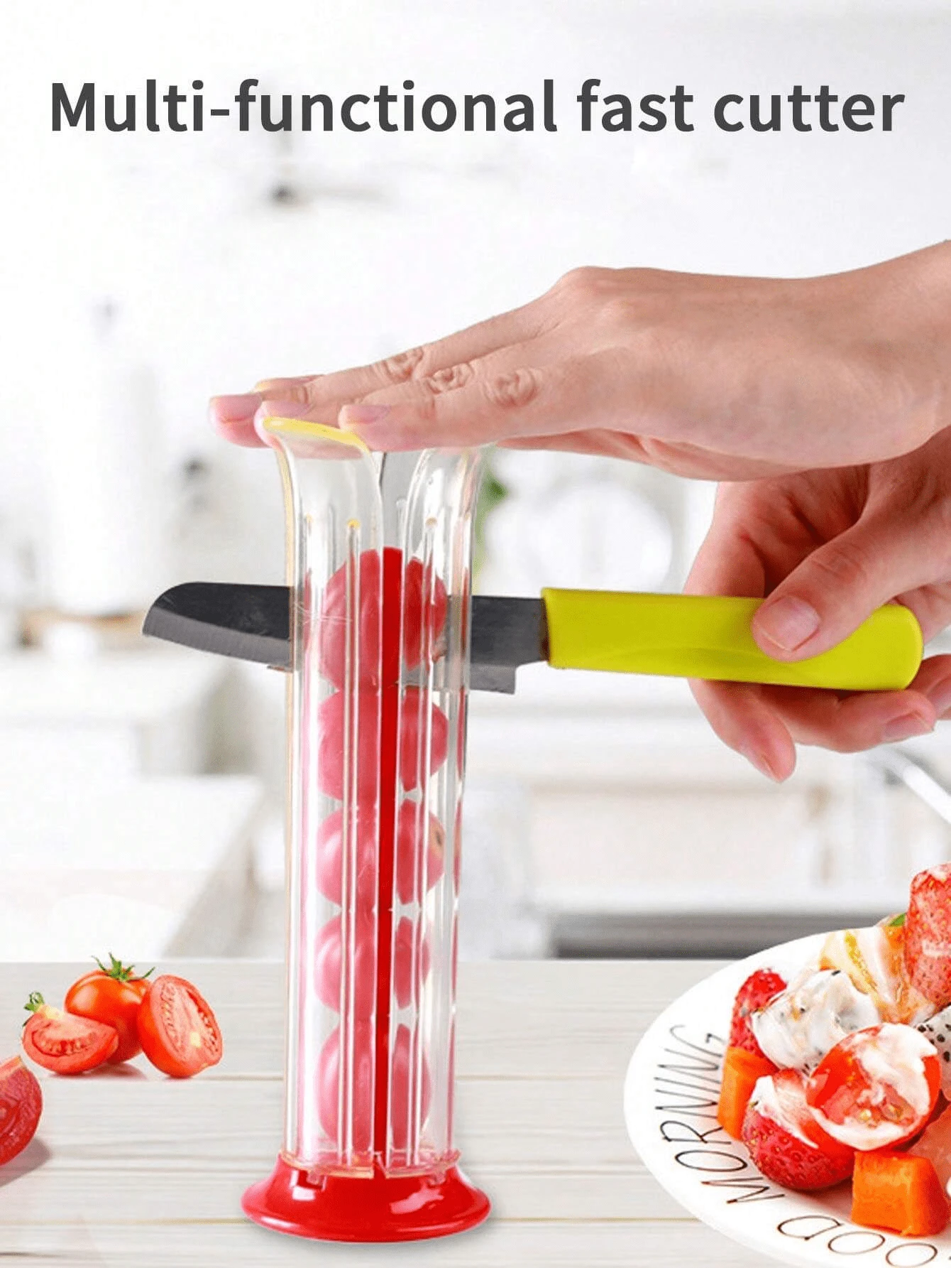 1pc Tomato Fancy Cutter,Fruit Slicer,Unique Salad Pizza Fruit Divider ...