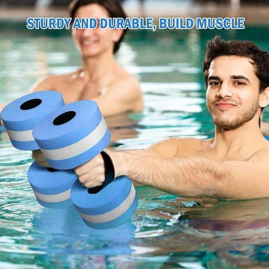 1PC Aquatic Dumbbells Water Weights Aerobic Exercise Foam Dumbbell Pool ...