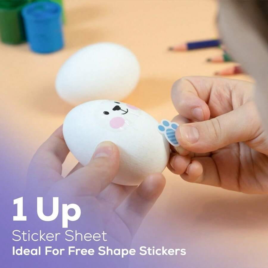 Sticker Paper - 8.26x11.69 Inch A4 Size Matte Sticker Sheets - Laser ...