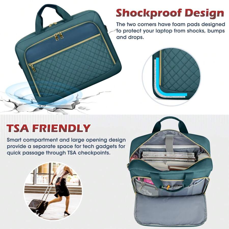 Bolsa para Laptop de 17,3 Polegadas, Pasta de Ombro Impermeável para ...