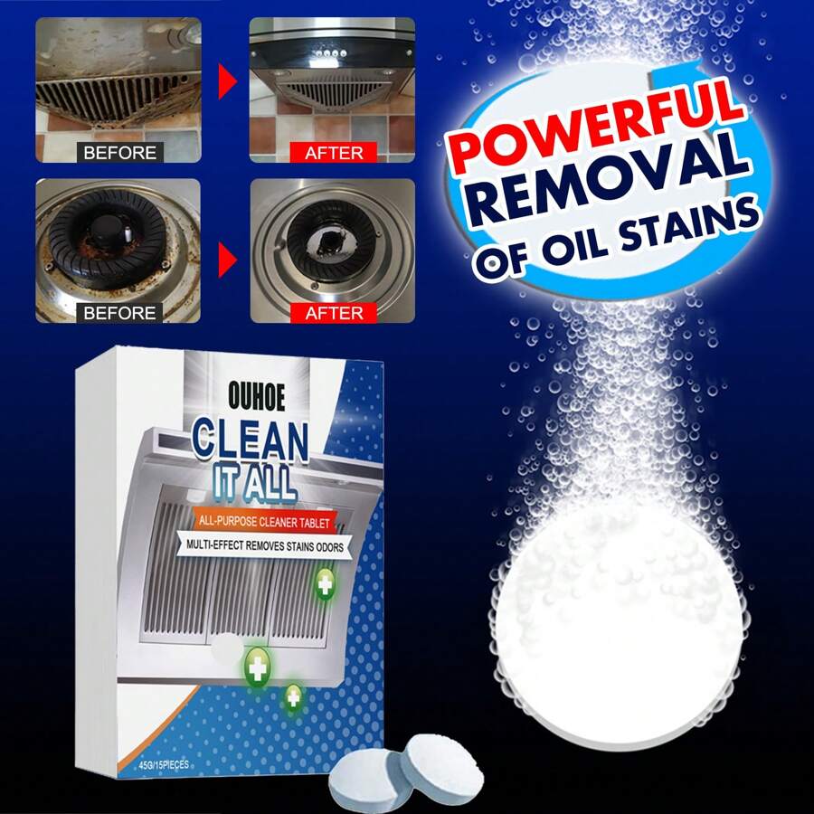 15 Stücke Efferveszenz-Reinigungstabletten zum Entfetten für die Küche ...