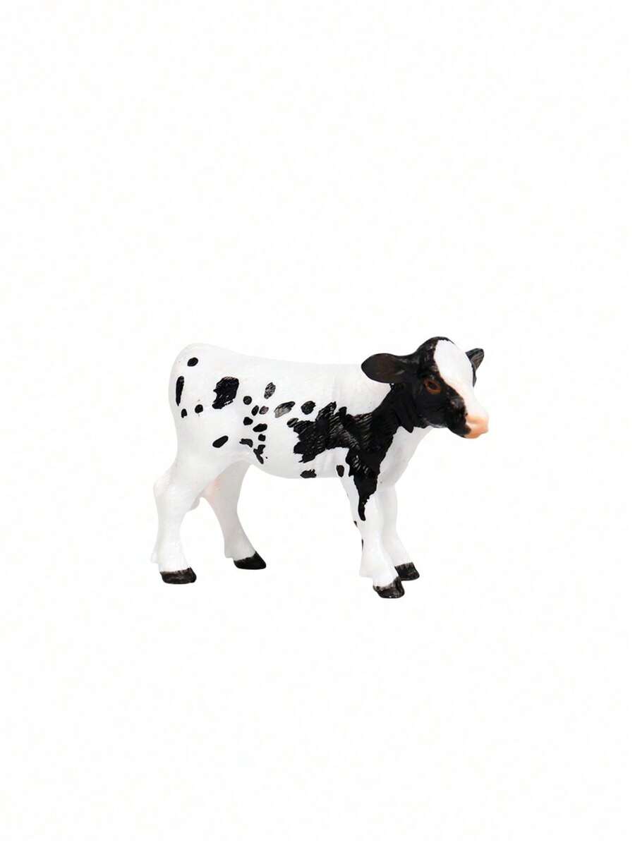 Realistic Black And White Cow Model, Miniature Static Solid Cow And ...