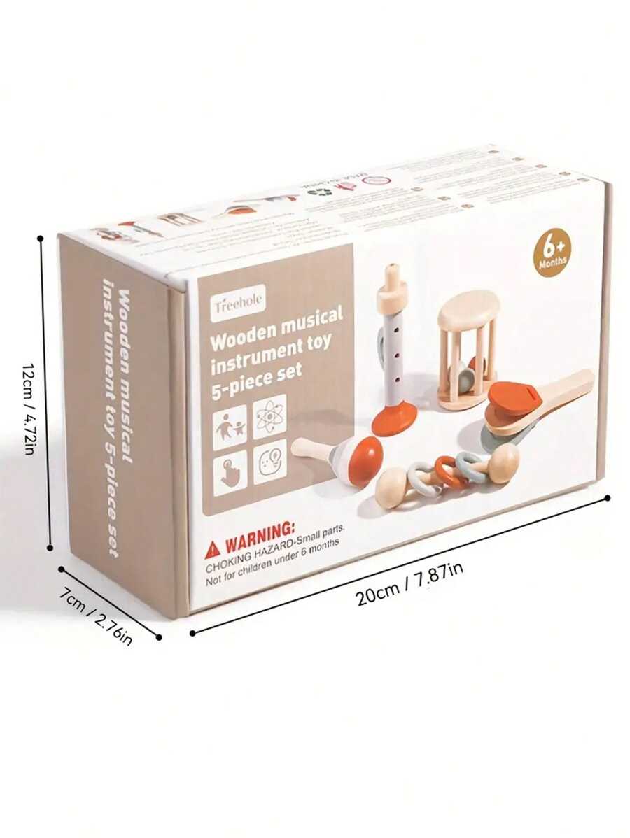 5-In-1 Early Learning Wooden Music Set For Toddlers - Orff Percussion ...