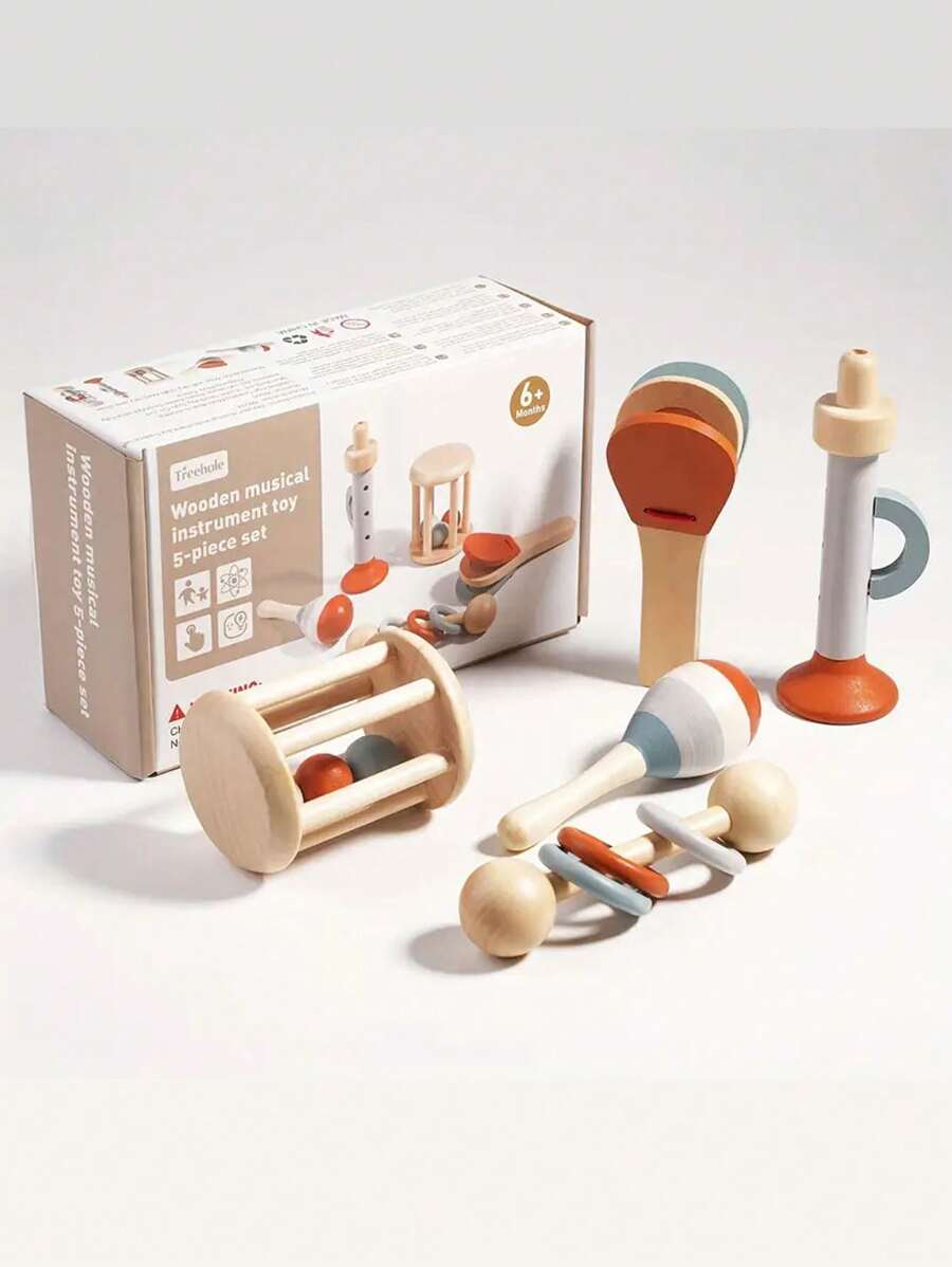 5-In-1 Early Learning Wooden Music Set For Toddlers - Orff Percussion ...