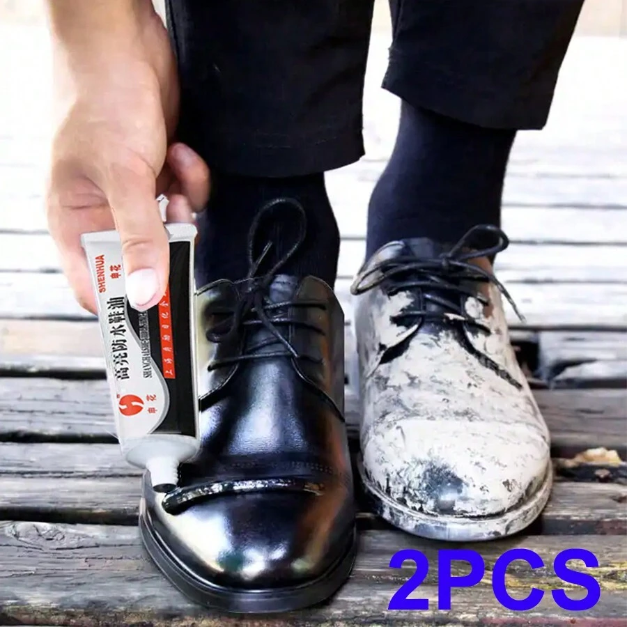 2 High-Gloss Shoe Polishes, 60g, Waterproof Leather, Add Luster And ...
