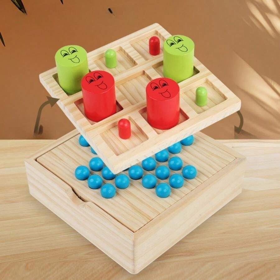 23 Pcs 2-In-1 Multi-Player Wooden Game Chess Set In Convenient Storage ...