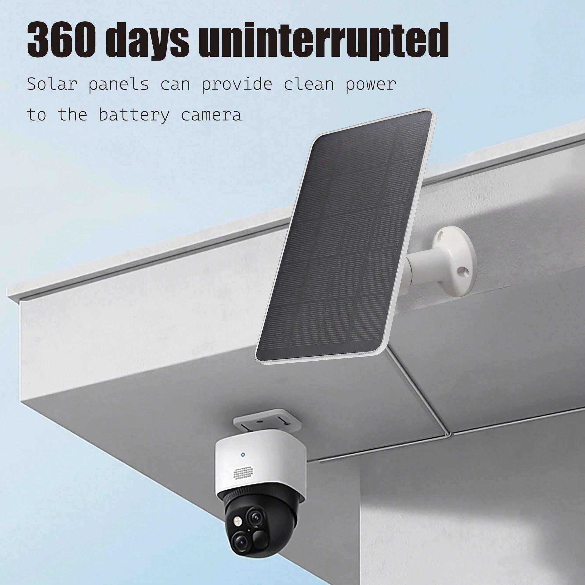 360° Rotating Solar Panel Charger For Low Voltage Security Camera ...