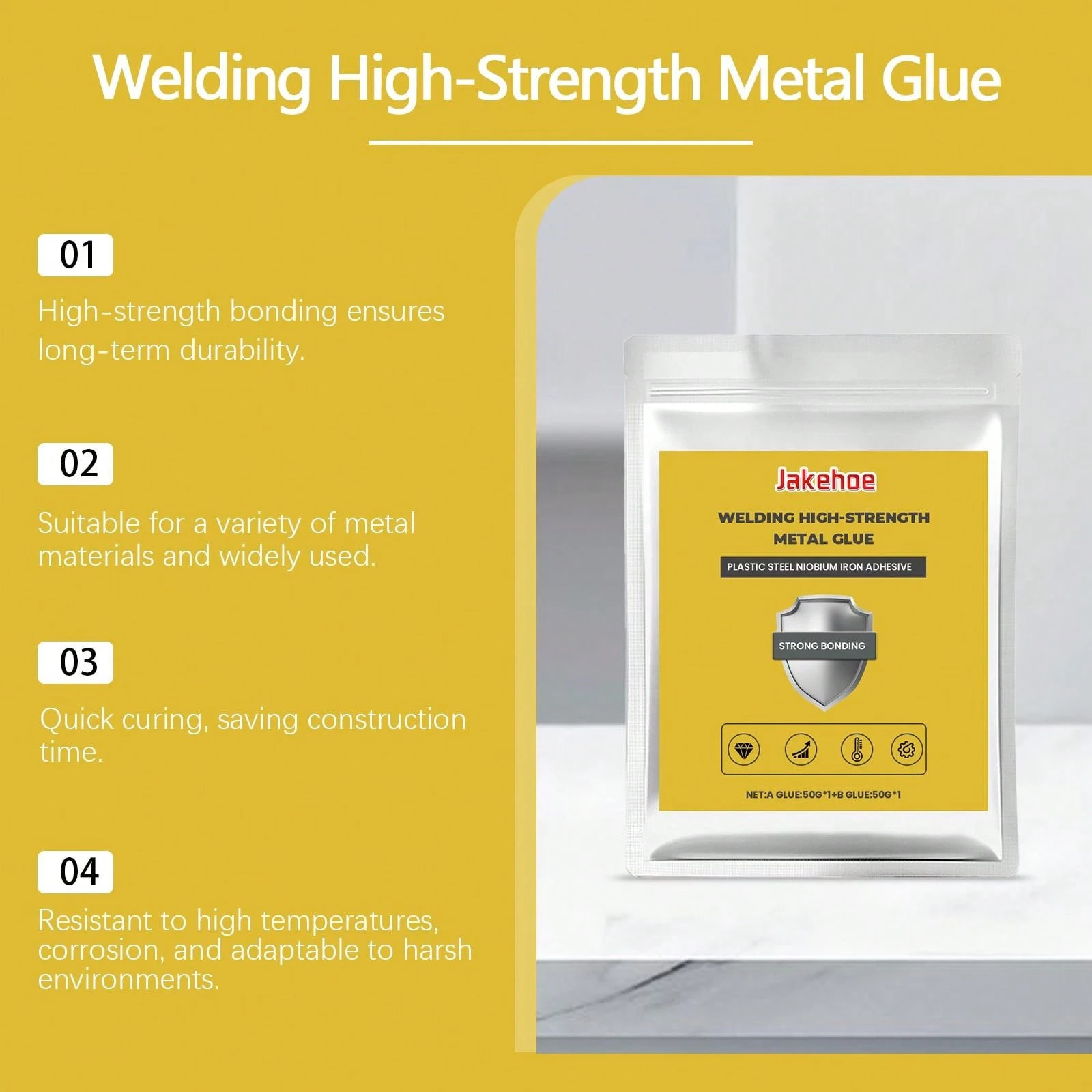 High Strength Metal Glue, Multi-Purpose Strong Metal Filler Clay, Metal ...