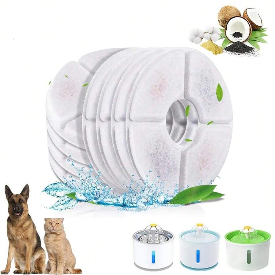 4PCS Pet Water Dispenser Filter Sheet Pet Fountain Filters Element Cat ...