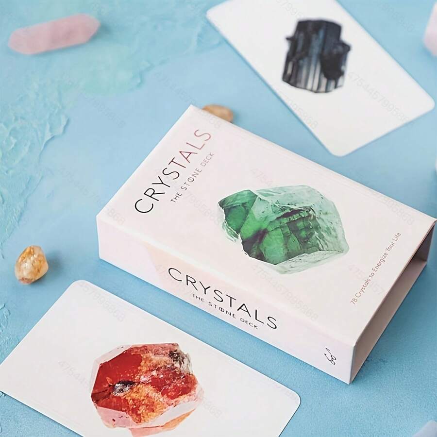 78pcs Crystals The Stone Tarot Deck, Family Party Entertainment Game ...