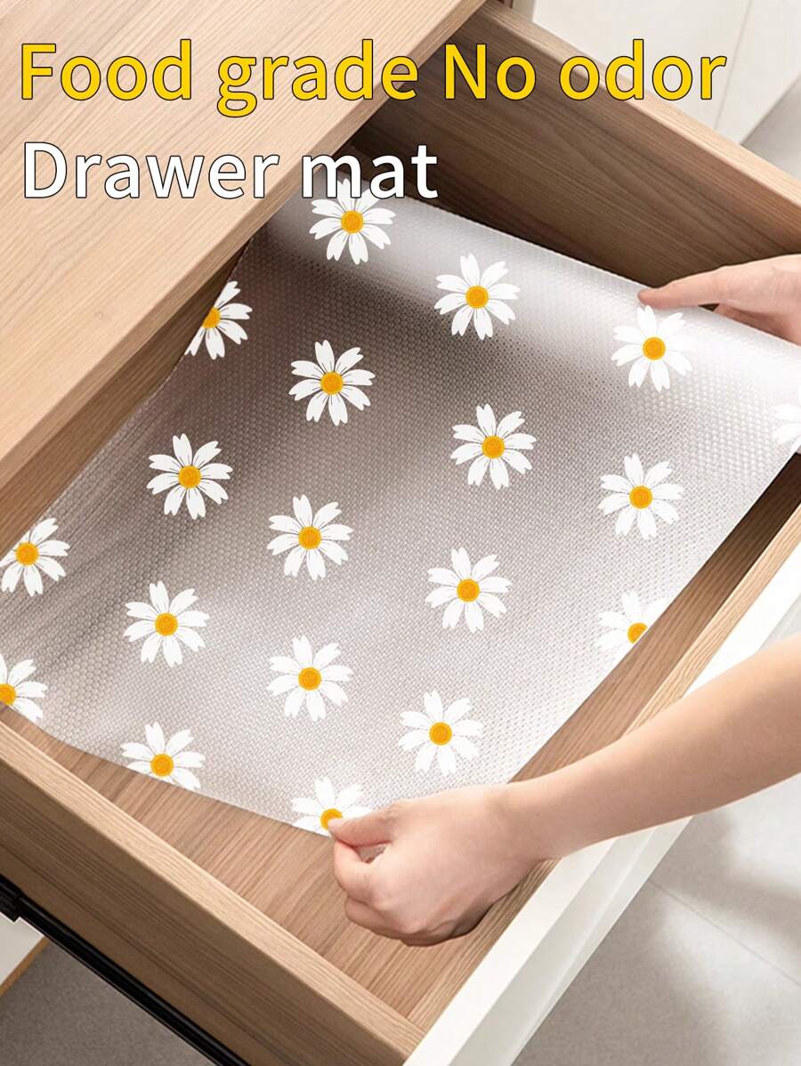 1 rolo de forro de prateleira com padrão de folhas de Natal, tapete ...