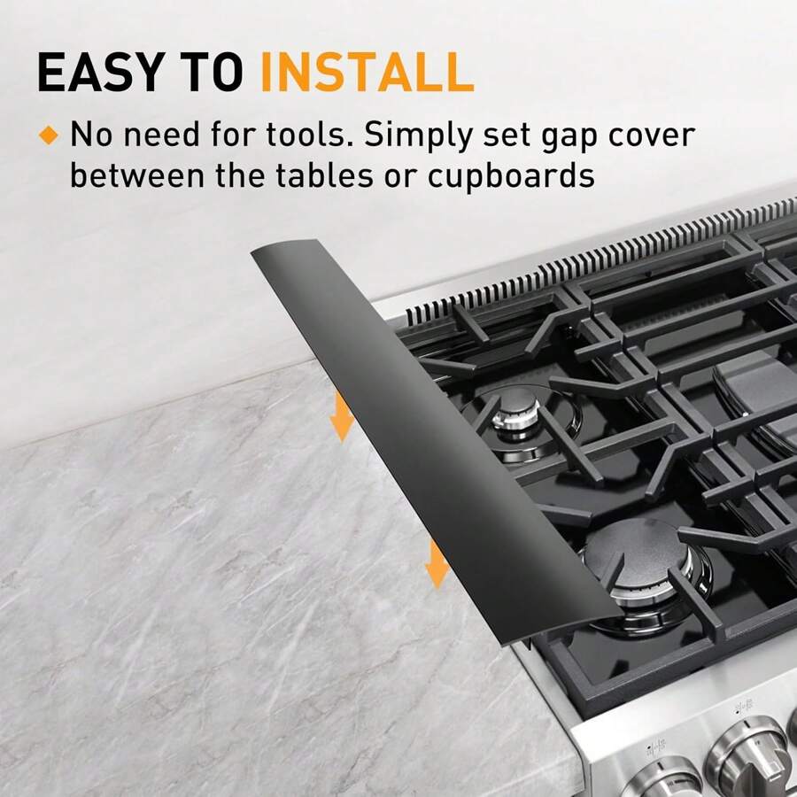 Silicone Gap Covers 2 Packs, 2024 New Heat Resistant Kitchen Stove ...