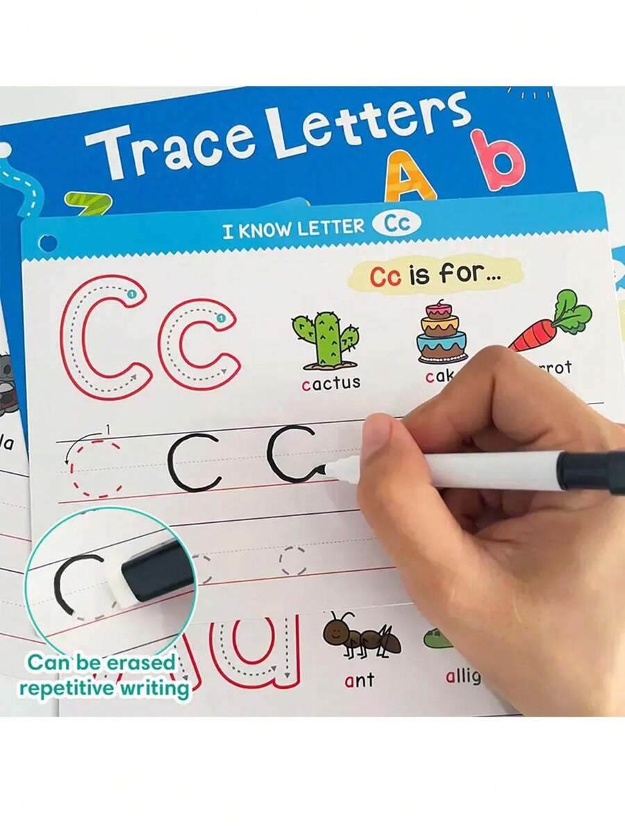 A5 Size Dry Erase Flash Cards With Letters, Words, And Numbers ...