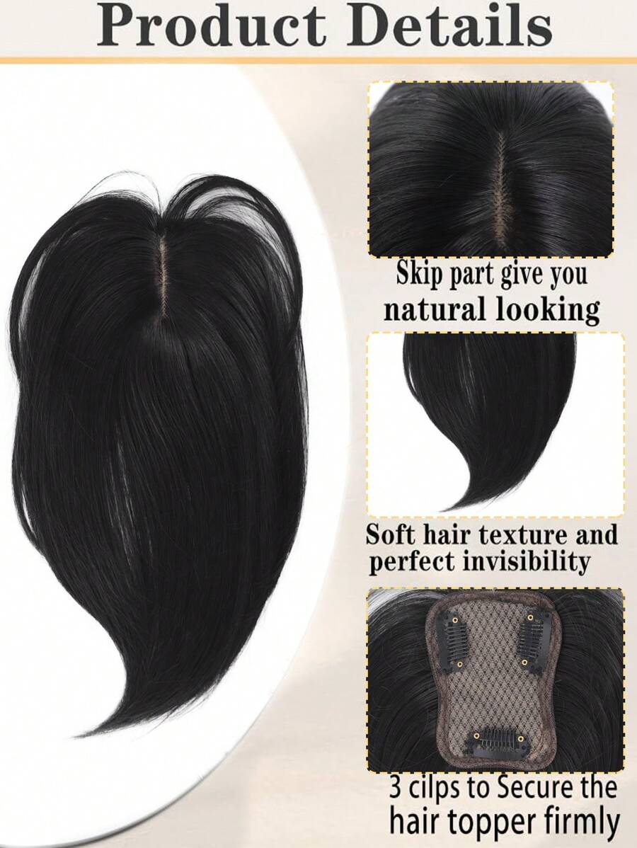 Eight Character Bangs Wig Piece For Women With Extra Hair Volume On Top ...