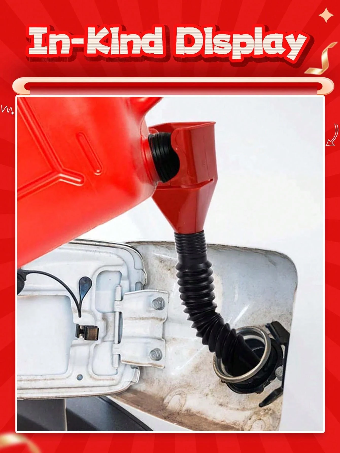 Flexible Draining Tool Snap Funnel Retractable Automotive Fuel Funnel ...