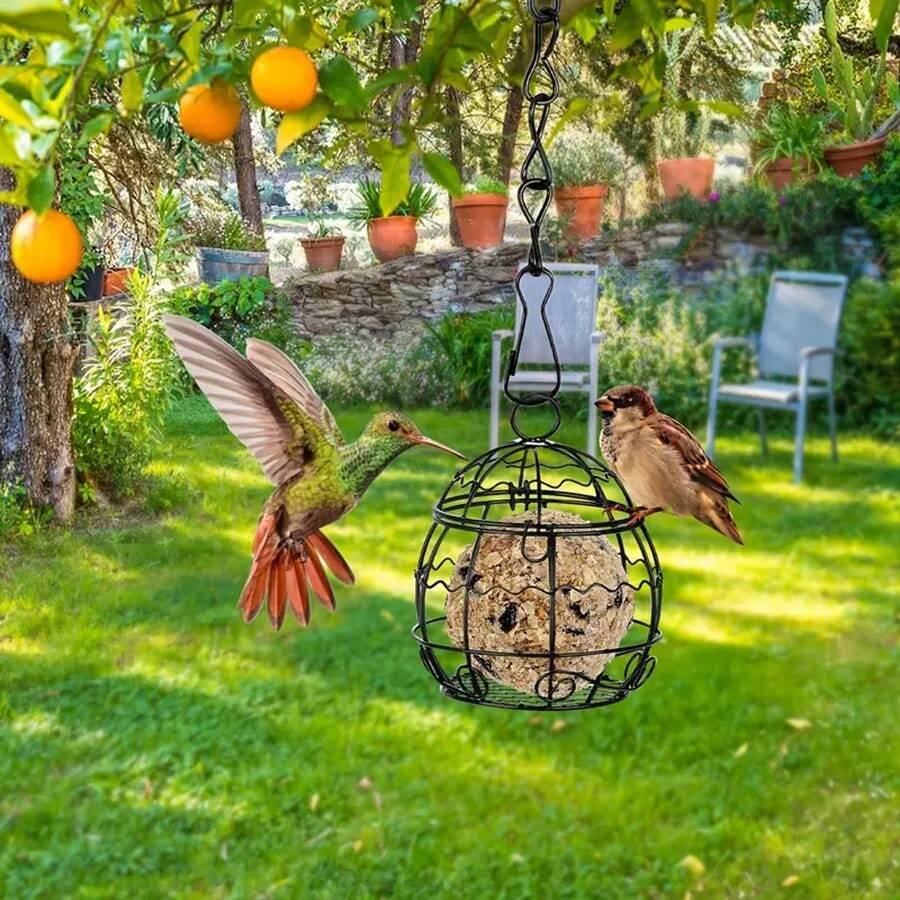 4 Pcs Hanging Wild Bird Feeder Stations With Stand, Ideal For Balconies ...