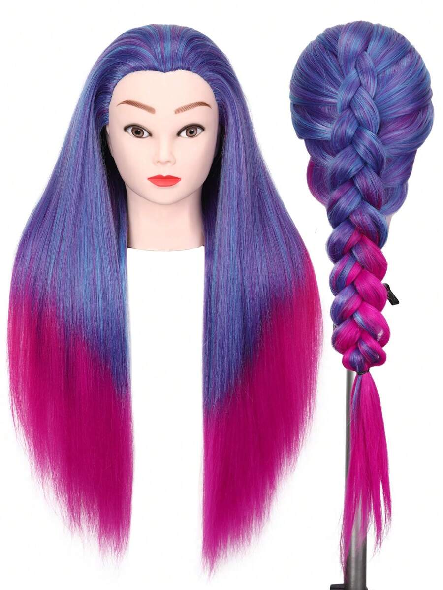 Mannequin Head With Hair Training Head Practice Fake Head Hairdresser ...