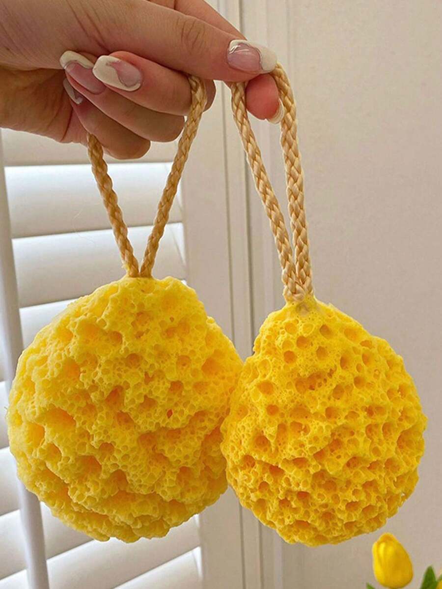 Honeycomb Bath Sponge Set - Soft, Comfortable Non-Latex Foaming Shower ...
