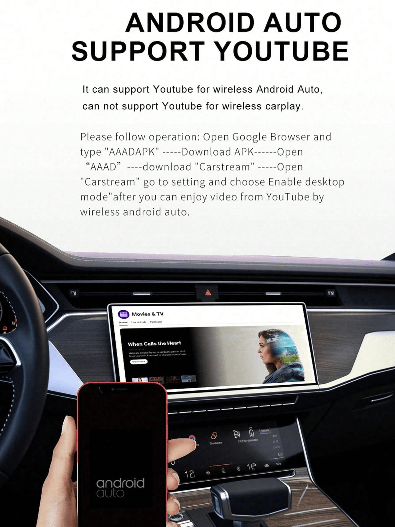 Acodo Nouvelle boîte intelligente mini 2-en-1 filaire et sans fil CarPlay Android Auto ...