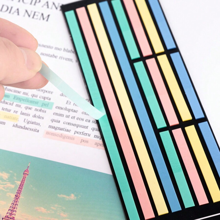 6 peças de notas adesivas transparentes ultrafinas vibrantes ...