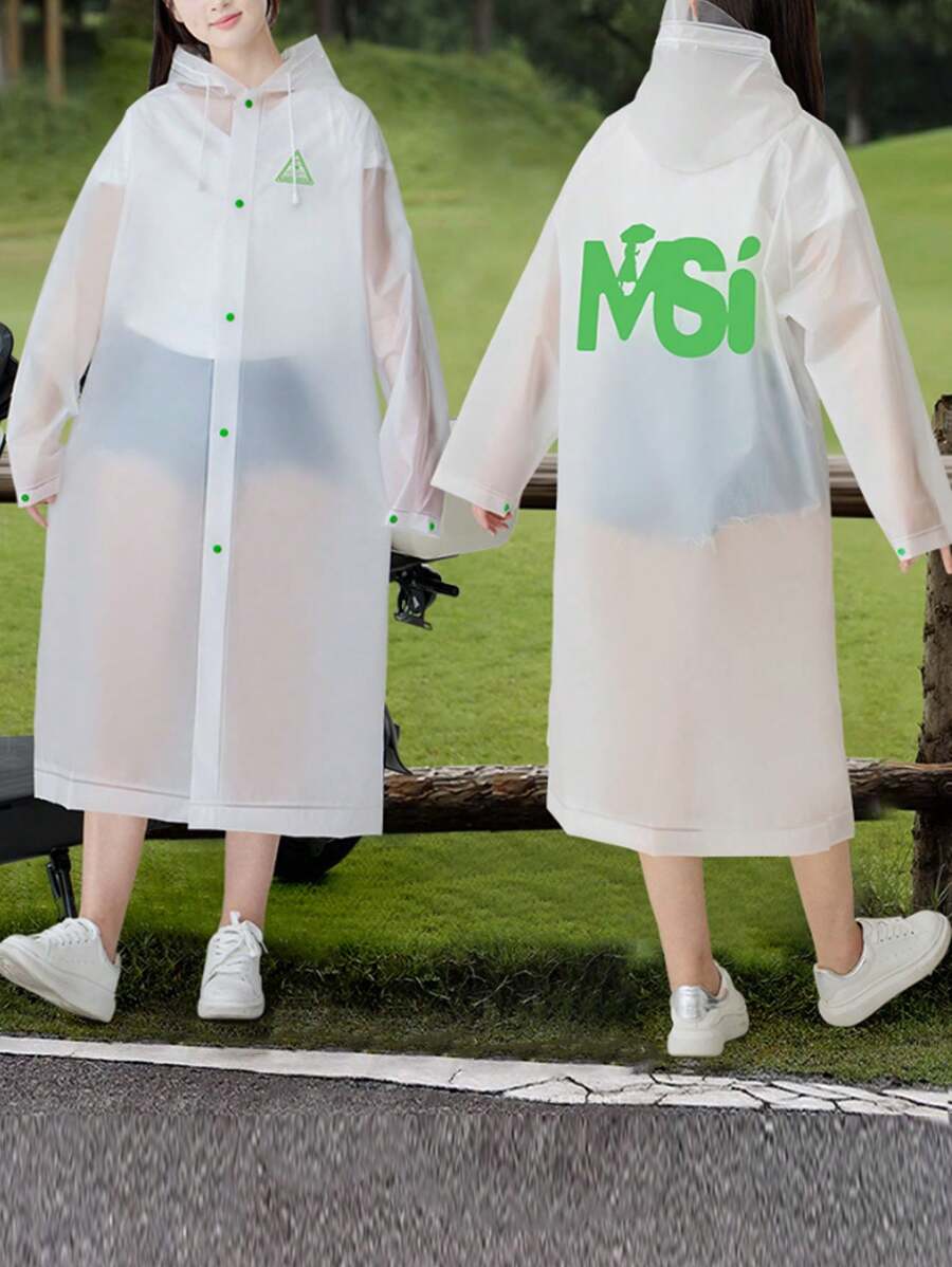 Fashion Unisex Single-Rider Electric Bicycle New Raincoat, Full Body Waterproof Hooded Raincoat ...