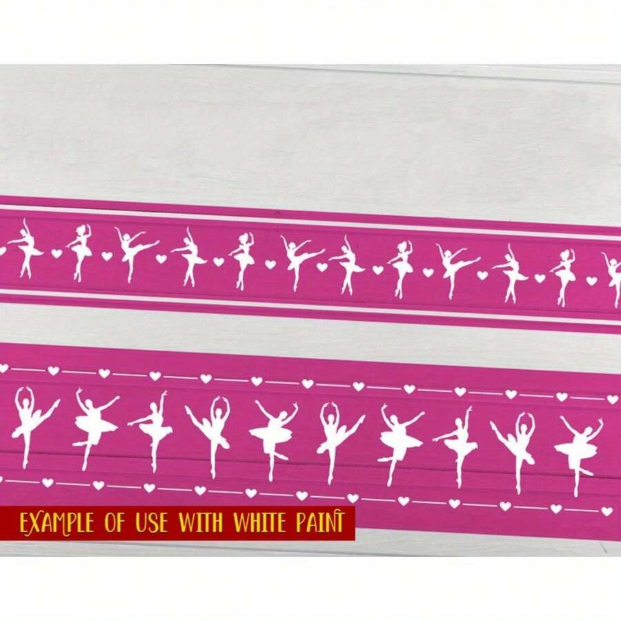 Cake Border Stencil - Nursery Wall Border Ballerina Stencil, Nursery ...