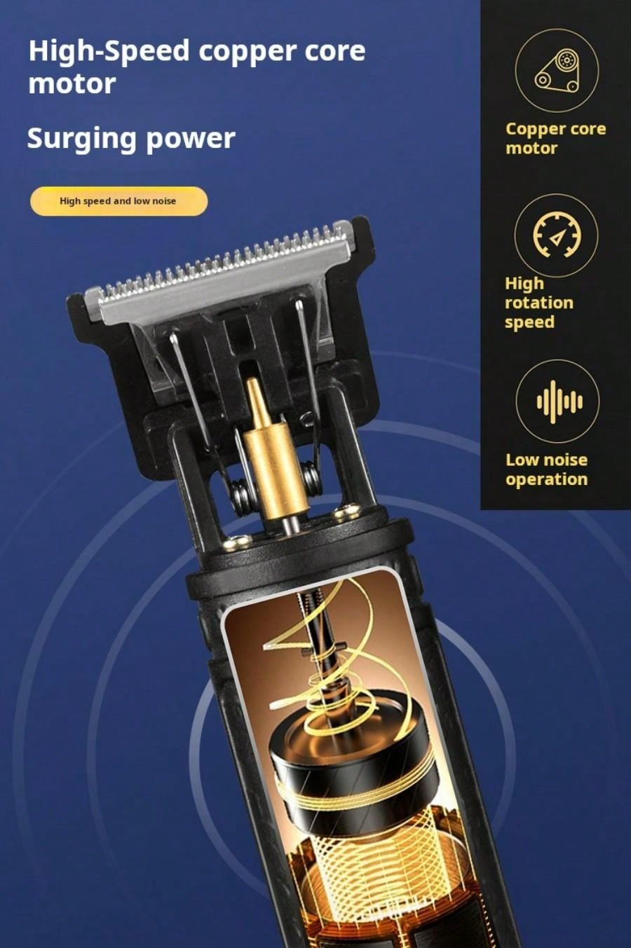 Rifinitore elettrico per capelli professionale senza fili a batteria, tagliacapelli e barba, set ...