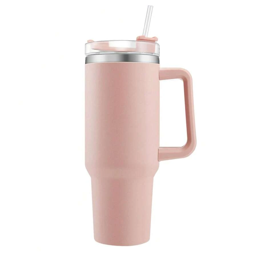 40oz Travel Tumbler, Vacuum Insulated Stainless Steel With Straw And ...