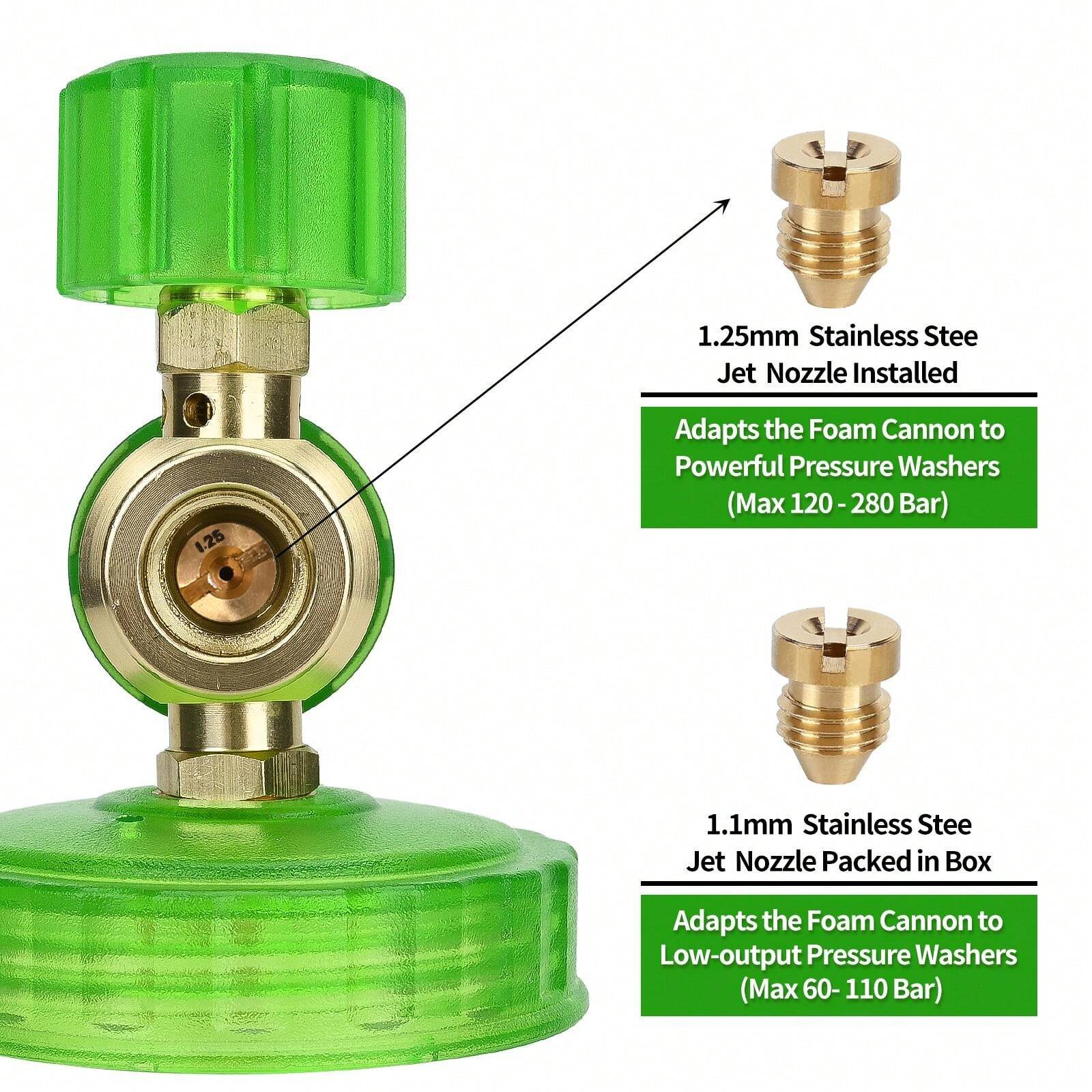 BEAR FORCE Lancia schiuma in alluminio per idropulitrice, ugello per ...