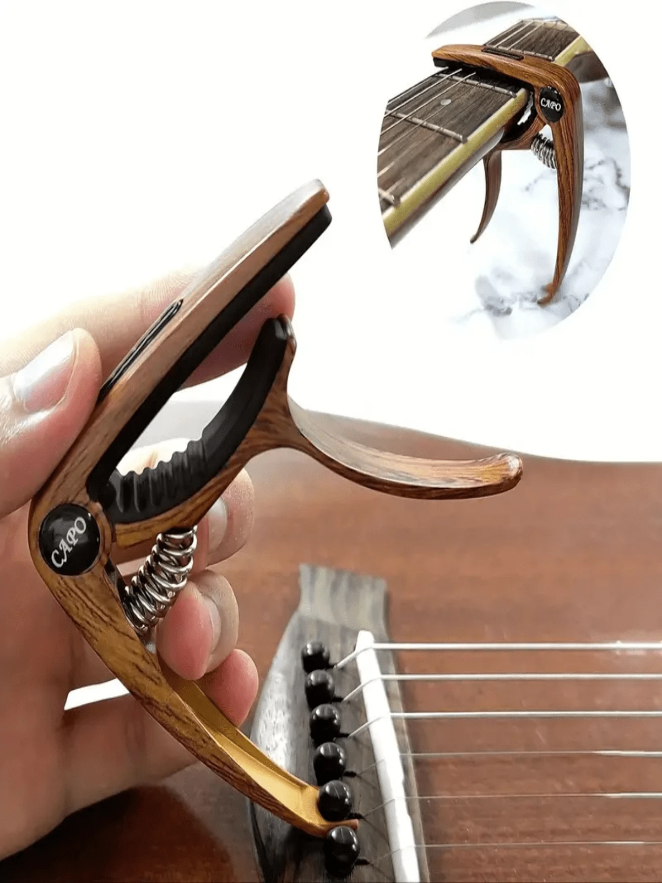 1pc High Quality Zinc Alloy 3-In-1 Guitar Capo, Suitable For Capo, Pick ...