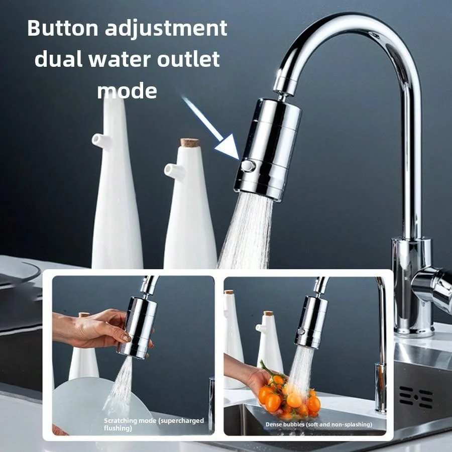 Kitchen Faucet Extender With Water Saving Sprayer Head - Universal Fits ...