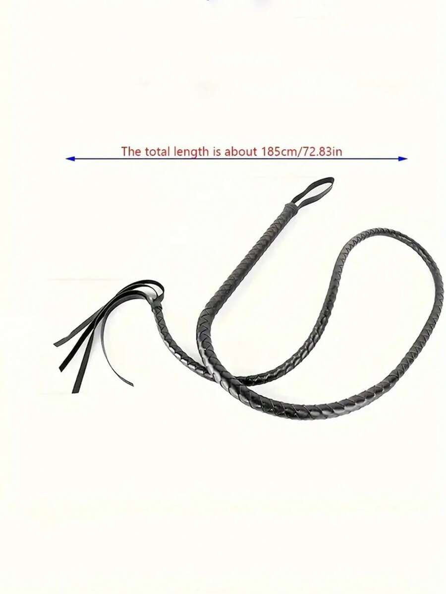 A Western Cowboy Whip For Adults - PU Leather Black Or Brown Rope Lasso ...