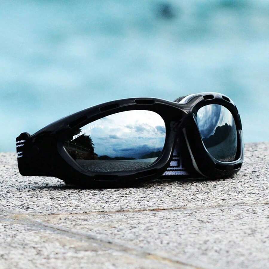 Floating Jet Ski Goggles | Chrome Style Classic Series | Smoke Tint ...