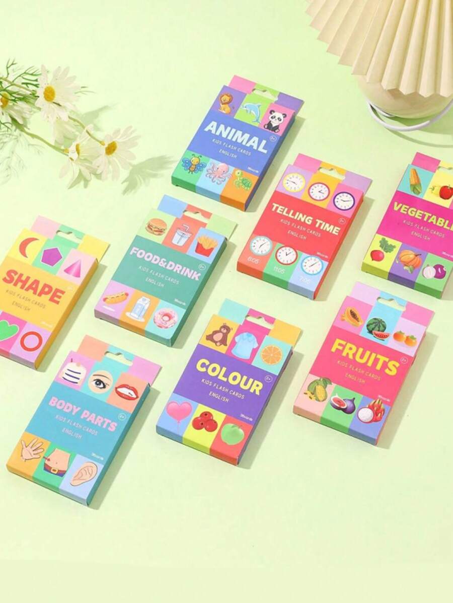36pcs Flashcards For Toddlers, Include Letters, Animals, Fruits, Colors ...