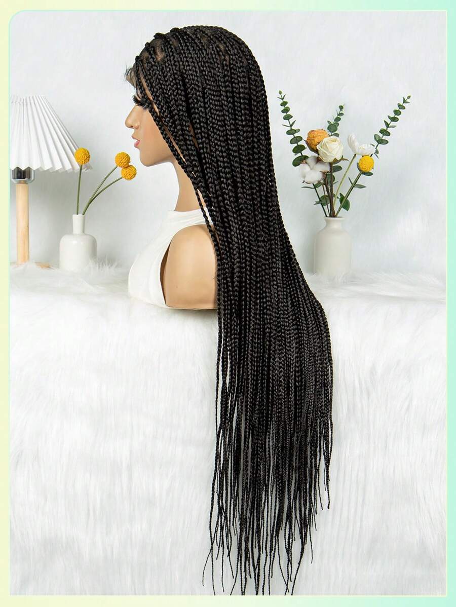 HD Full Lace Braided Wig For Women - Handmade Triangle Knotless Box ...