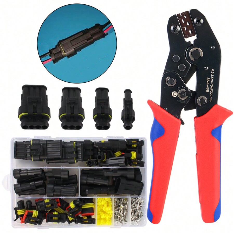 Car Cable Wire Connectors SNA-48B Crimping Plier 1/2/3/4 Pin IP68 ...