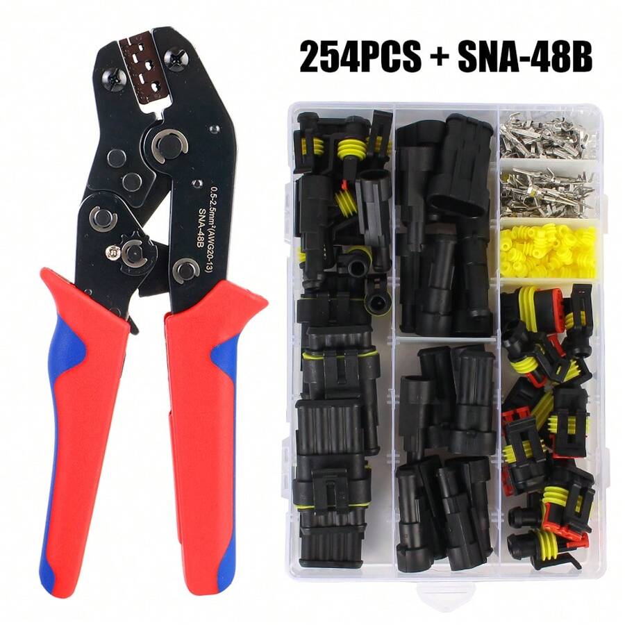 Car Cable Wire Connectors SNA-48B Crimping Plier 1/2/3/4 Pin IP68 ...