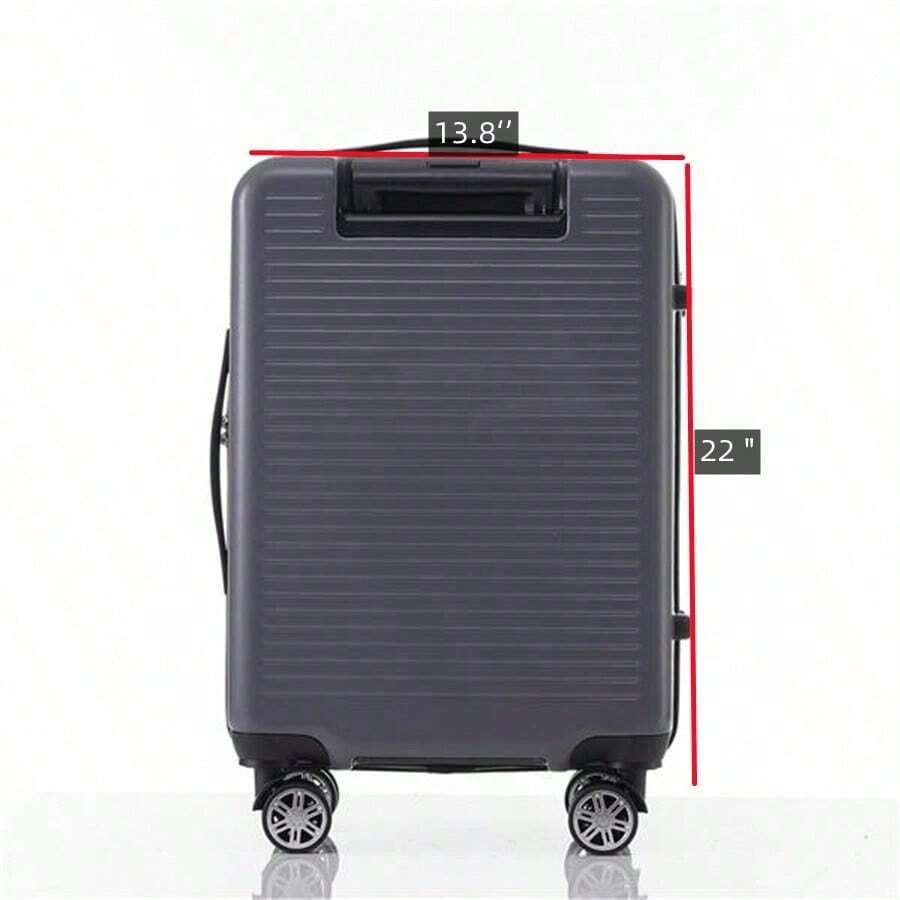 Dark Gray Luggage 20 Inch, Front Opening Lightweight Carry-On Travel ...