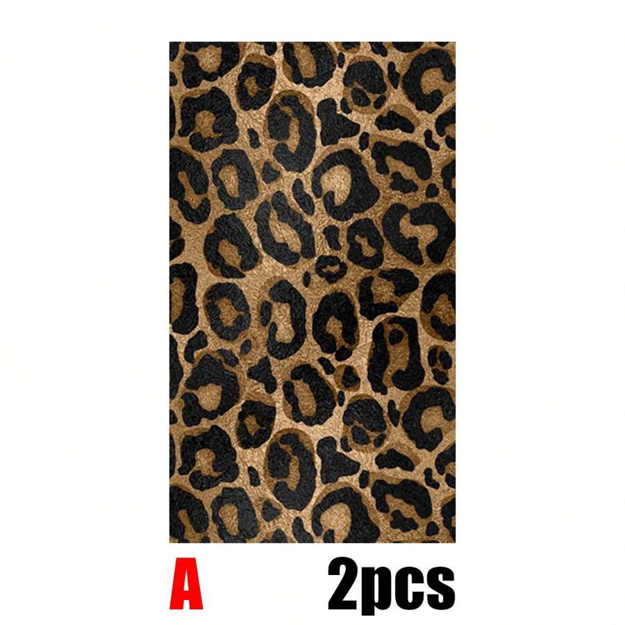 Leopard Print Car Stickers Auto B Pillar Waterproof Center Column ...