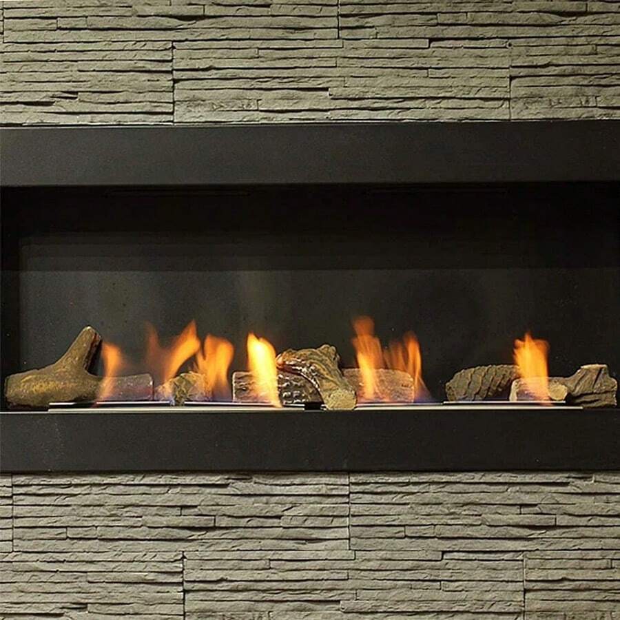 9 Pcs Fake Gas Fireplace Logs ; Ceramic Wood Fire Pit Logs Sets For ...