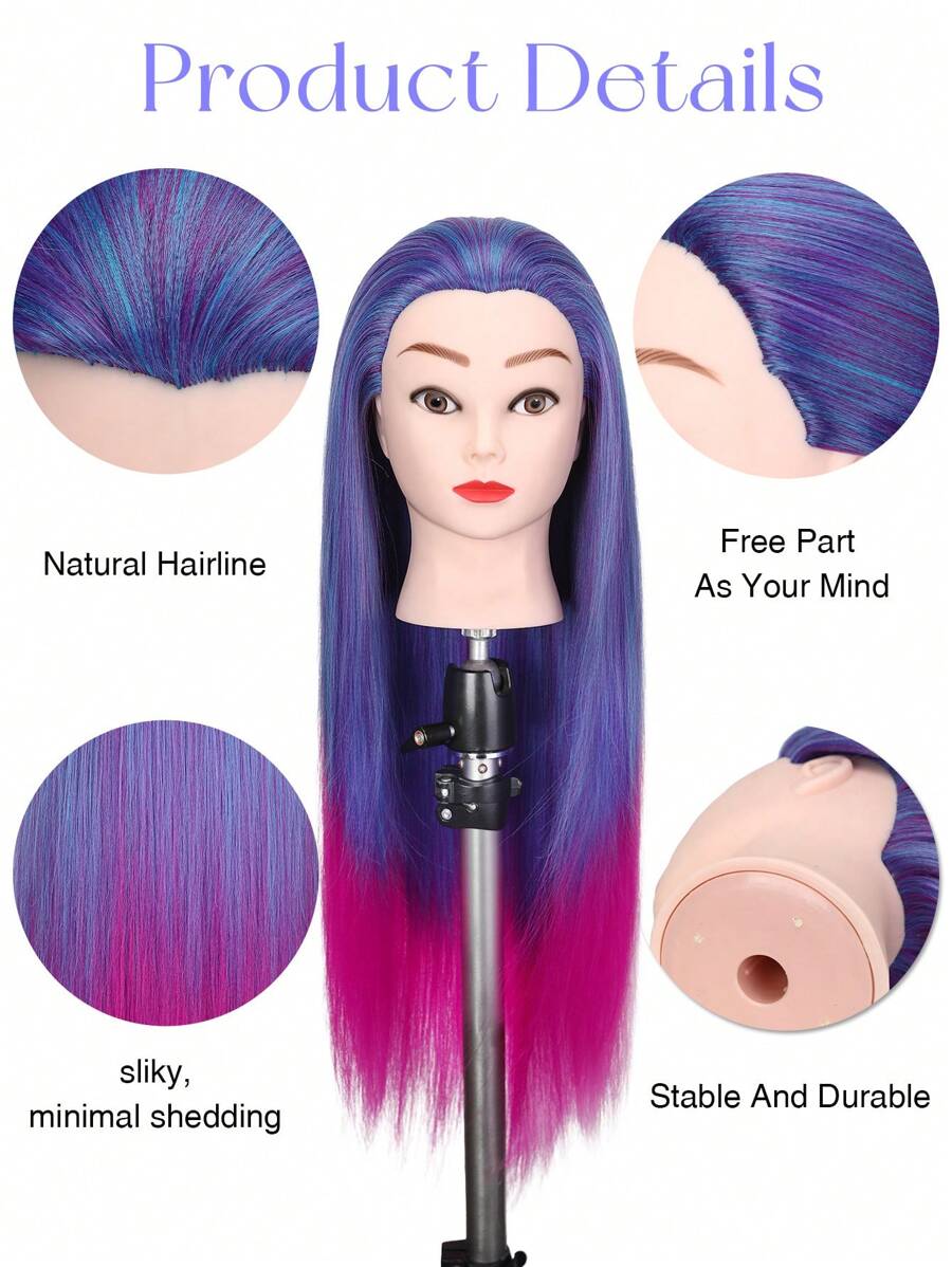 Mannequin Head With Hair Training Head Practice Fake Head Hairdresser ...
