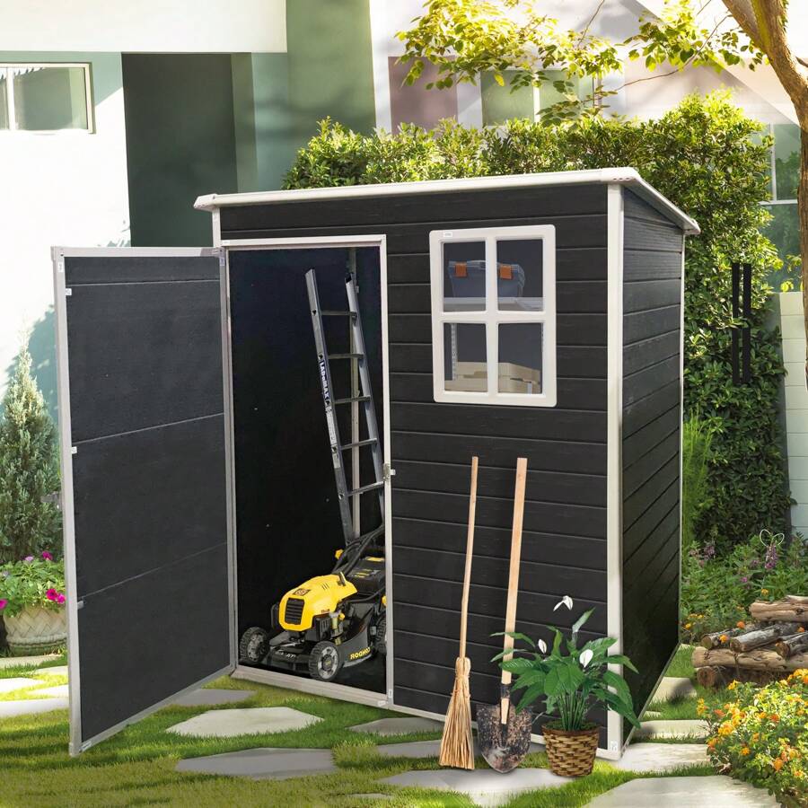 5x3FT Resin Storage Shed Outdoor Storage Shed Storage Sheds Outdoor ...