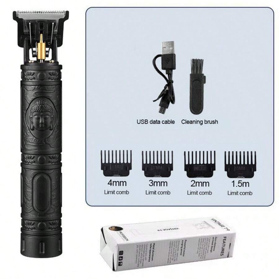 Tondeuse à cheveux électrique en plastique professionnelle sans fil USB, tondeuse à barbe, kit ...