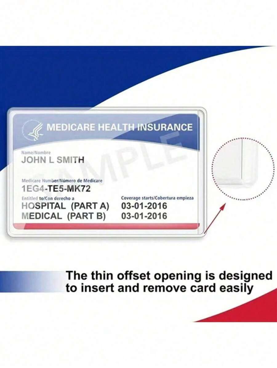 10/20pcs PVC Card Holder, Social Security Card Protector, Transparent ...